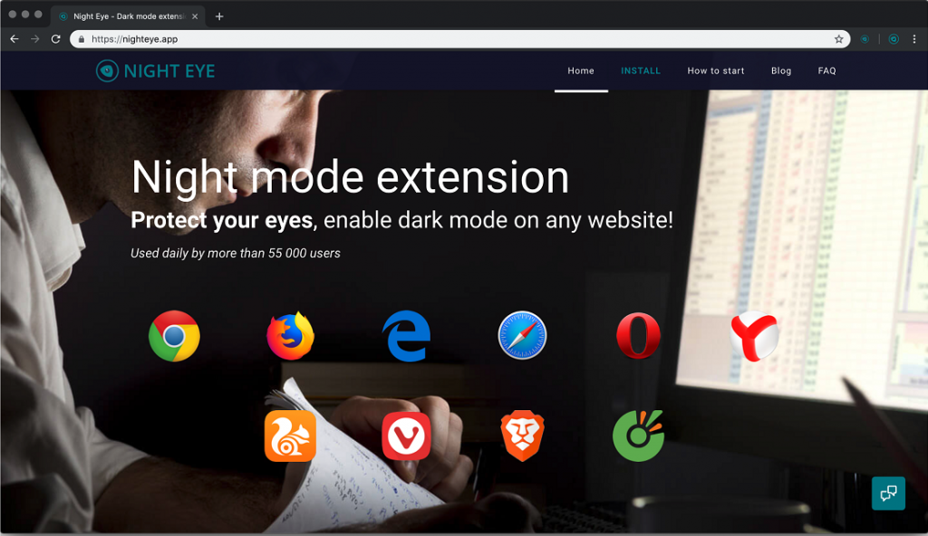 Night Eye Extension - Dark Mode On Any Website Review - Feature Technology